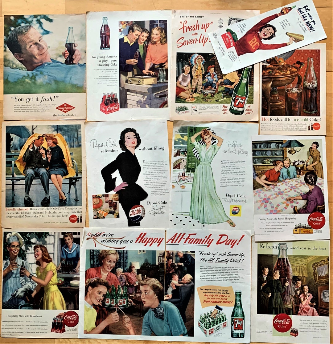 12 Original Vintage Ads From Magazines Beverages - Etsy