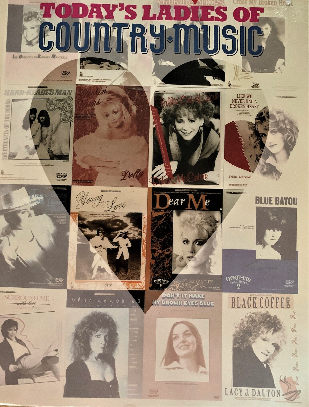 Country Music Today's Ladies - Piano/vocal/chords - Copyright 1991 - Etsy
