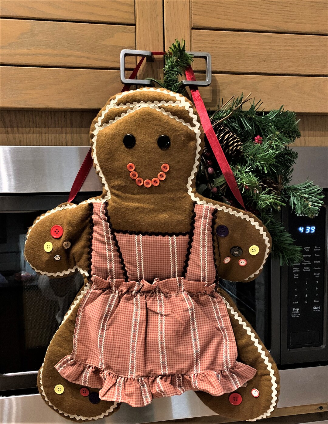 20 1/2 Inch Tall Gingerbread Wall Hanging With Pocket - Cute for ...