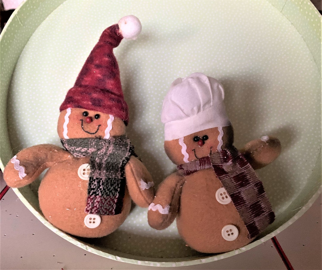 Two Sweet Little Stuffed Gingerbread People to Add to Your Gingerbread ...