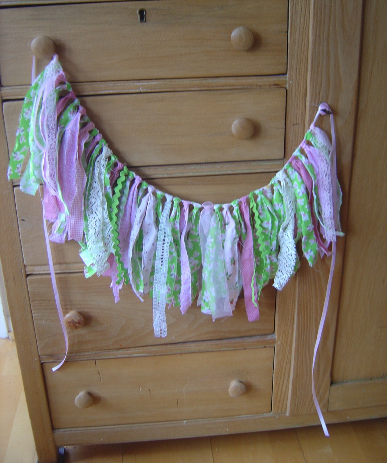 Easter/spring Sweet Torn Rag Shabby Chic - Etsy