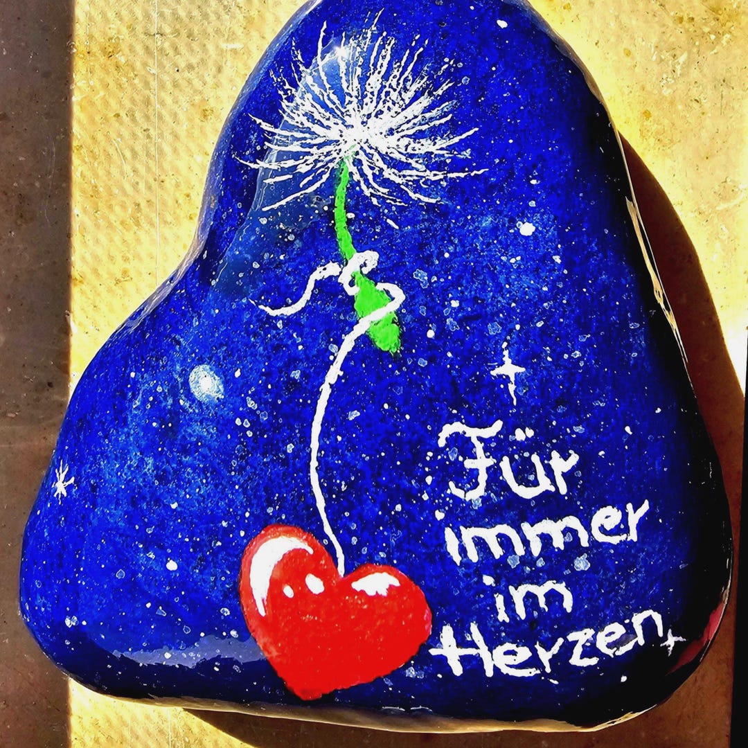 Stone River Stone Mourning Condolence Hand-painted - Etsy