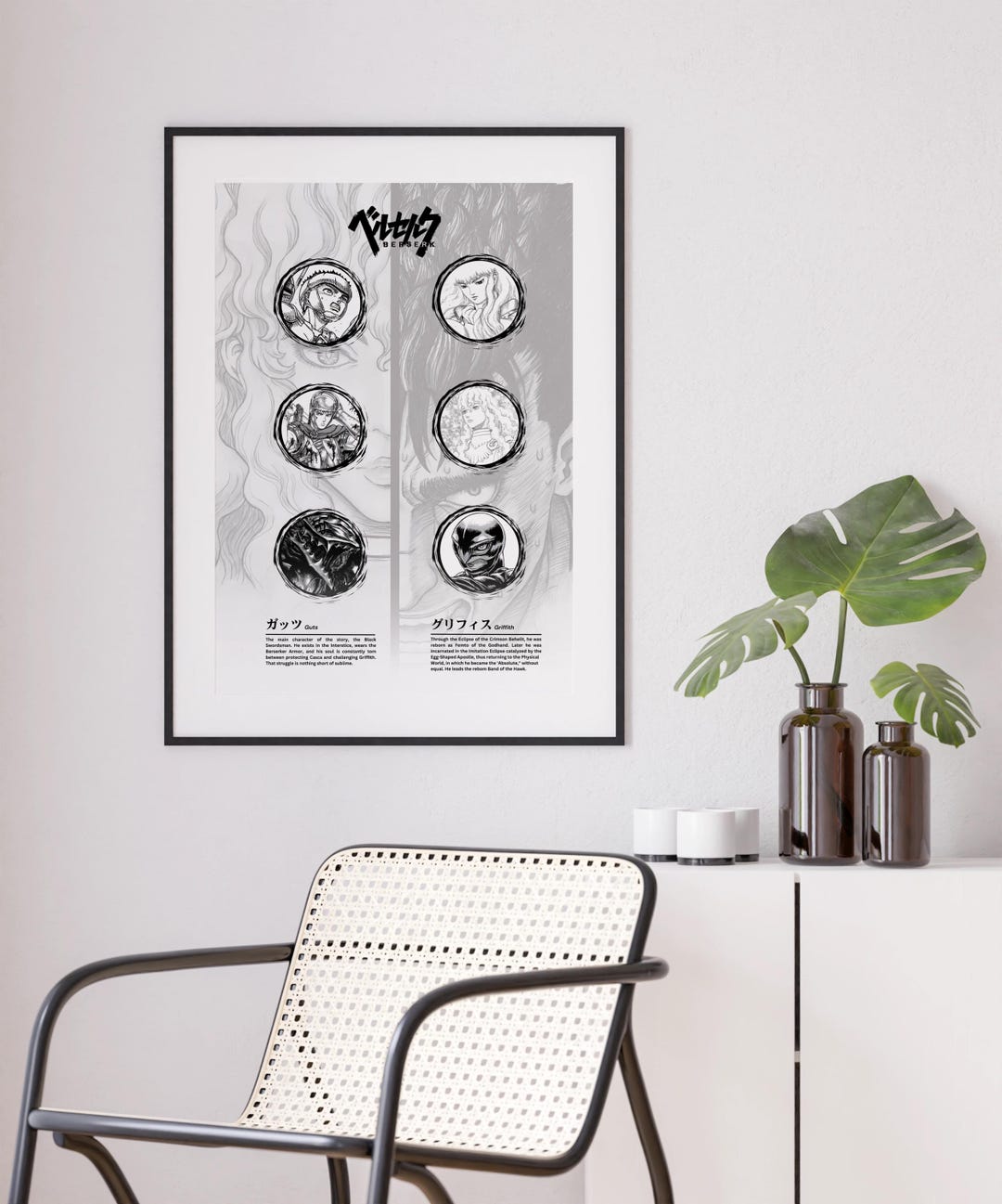 Berserk Poster, Guts and Griffith Wall Art, Brand of Sacrifice Print ...