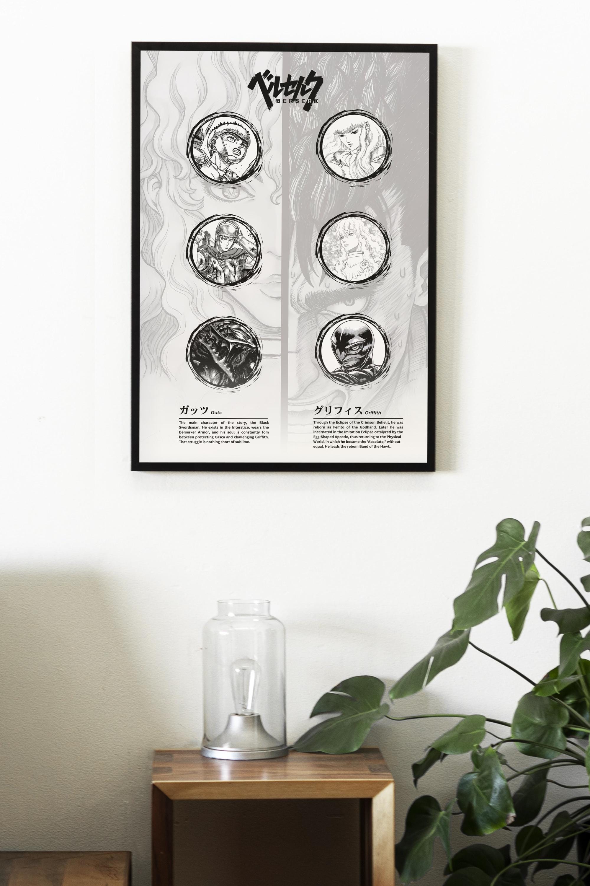 Berserk Poster, Guts and Griffith Wall Art, Brand of Sacrifice Print ...