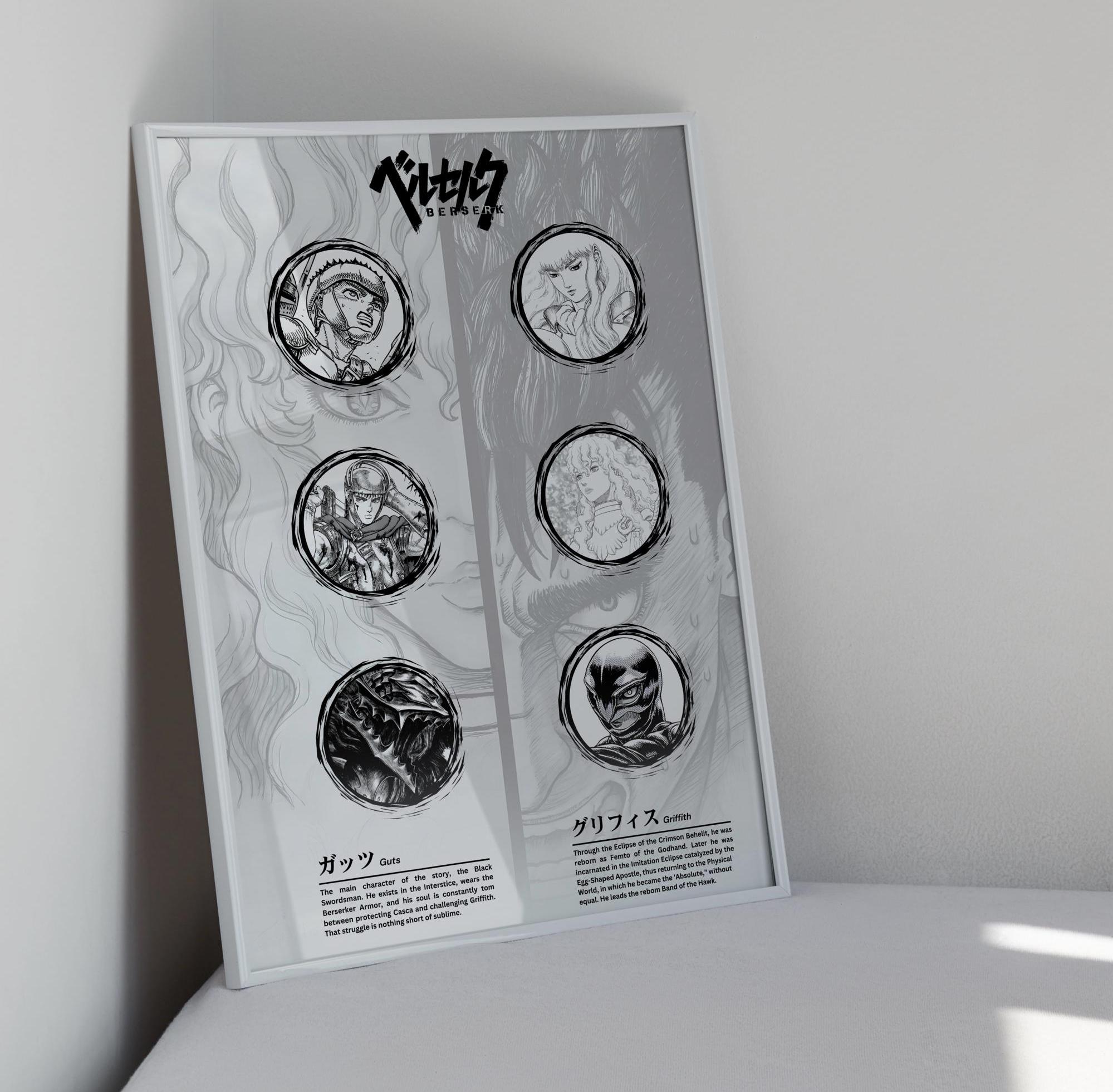 Berserk Poster, Guts and Griffith Wall Art, Brand of Sacrifice Print ...