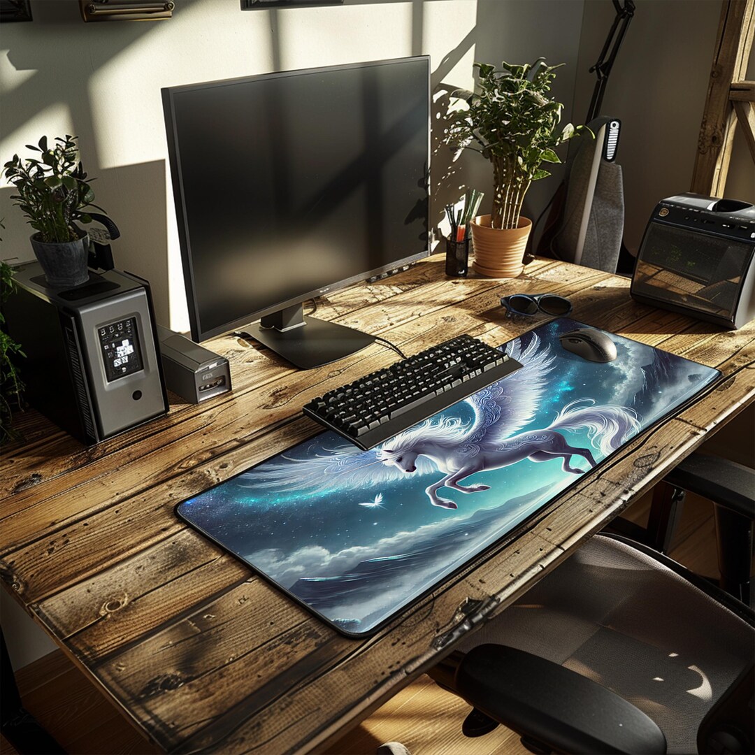 Celestial Pegasus Desk Mat - XXL Mousepad - Gaming Mouse Pad - Fantasy ...