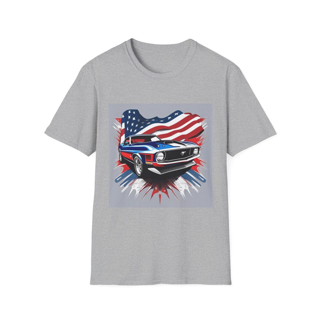 Vintage 1971 Mustang Muscle Car American Horsepower Shirt, Vintage Vibe ...