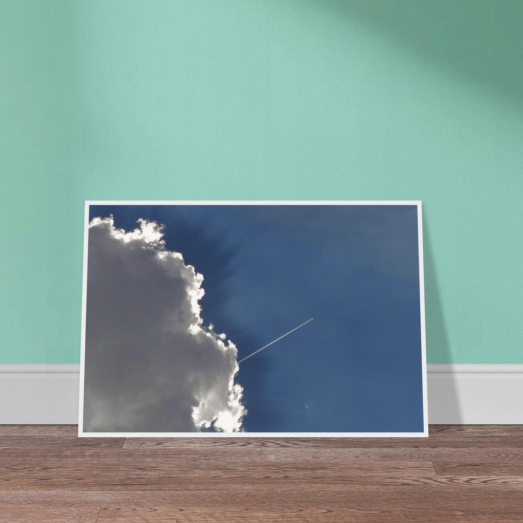 Jet Airplane Framed Poster - Stunning Sky Design - High Quality Wooden ...