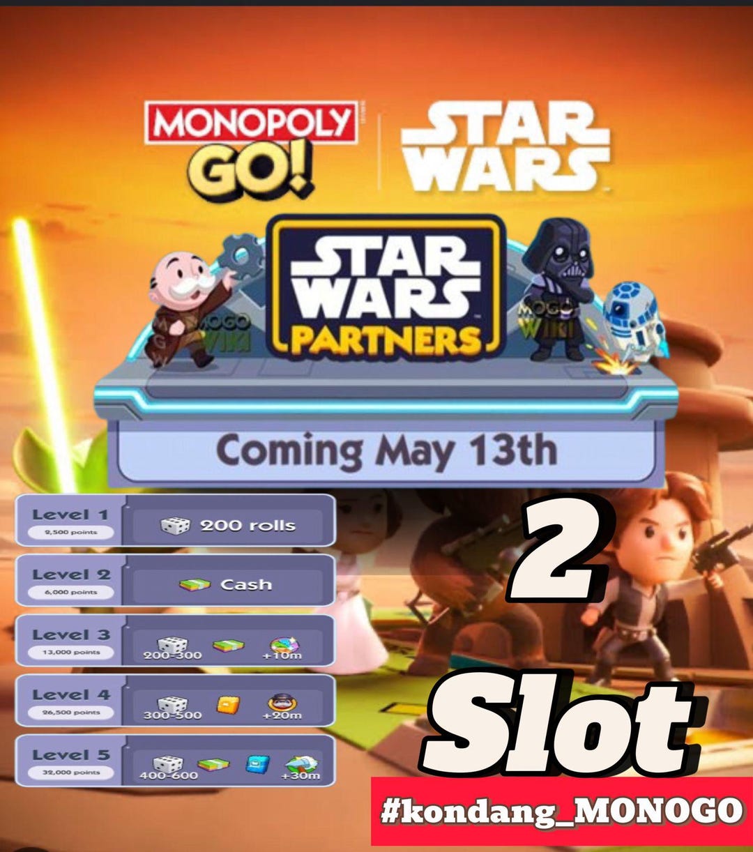 Star-wars Partners - MONOPOLY_GO Pertners Event on May 13th (2 SLOT) - Etsy