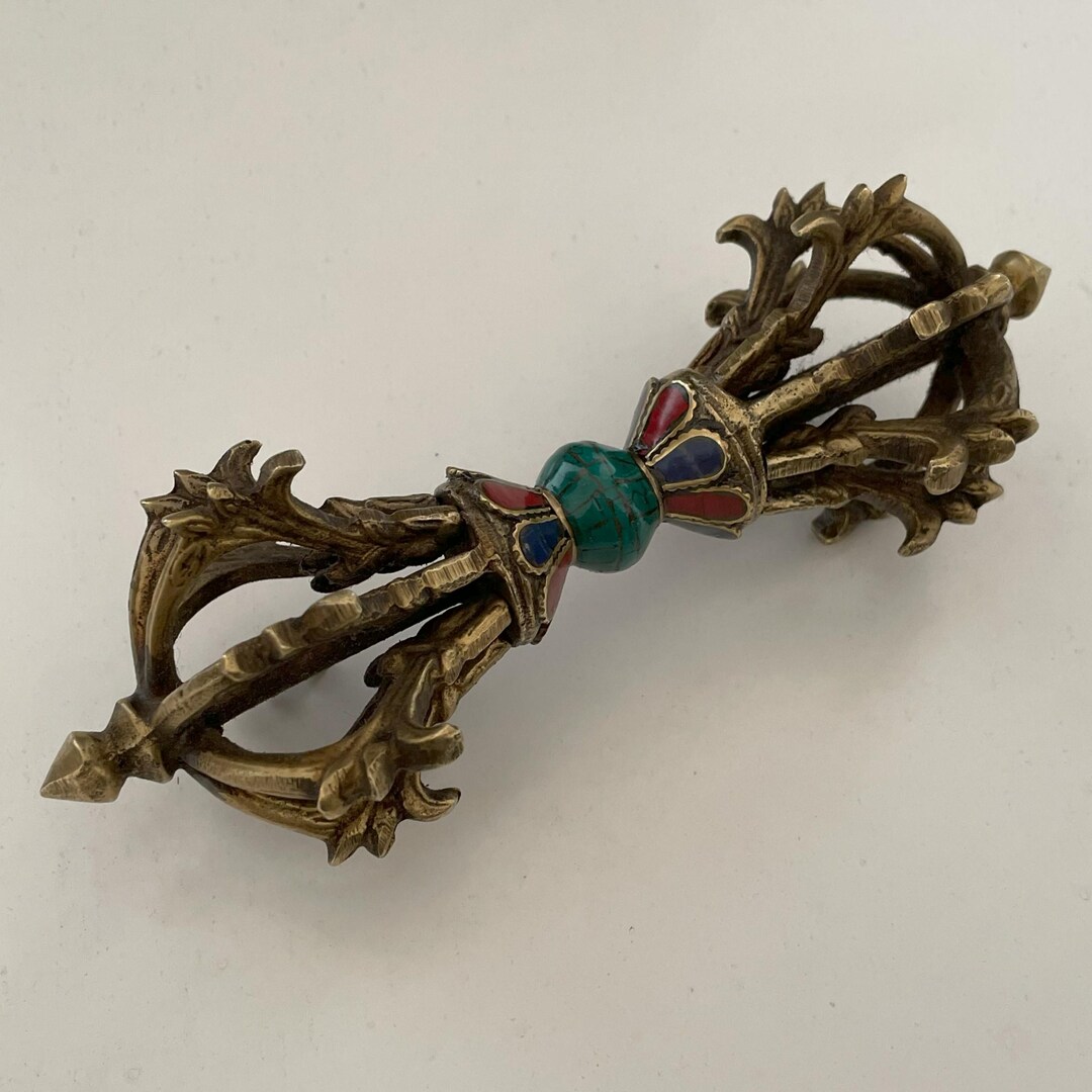 Vajra Bajra Stone Setting on Brass - Made in Nepal - Etsy