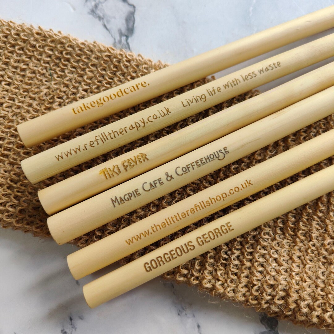 Bamboo Straws • Reusable Custom Branded Straw (weddings, Cafes ...