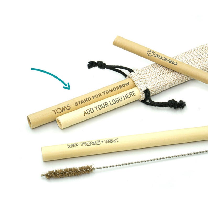 Bamboo Straws • Reusable Custom Branded Straw (weddings, Cafes ...