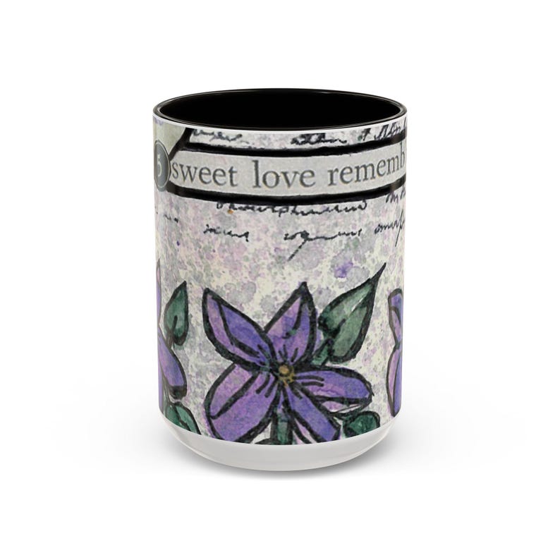 Vintage Violets | Sweet Love Remembered Mug | Artistic Coffee Cup, Gift ...