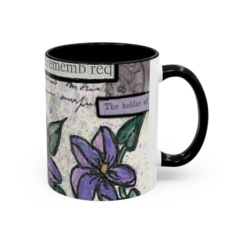 Vintage Violets | Sweet Love Remembered Mug | Artistic Coffee Cup, Gift ...