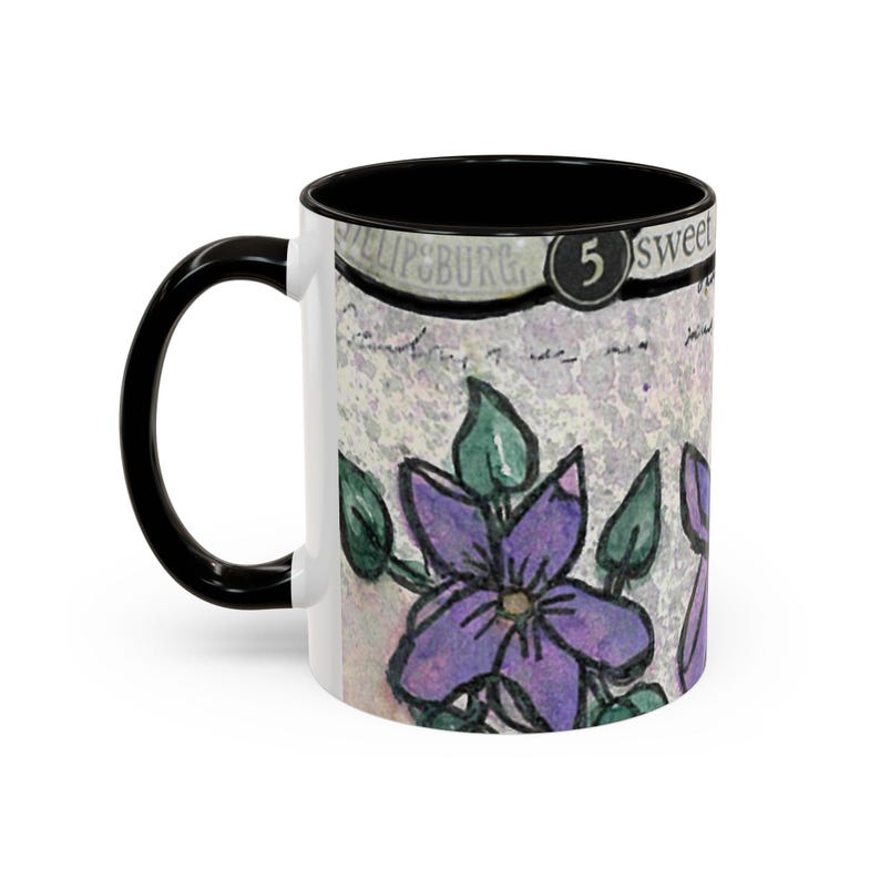 Vintage Violets | Sweet Love Remembered Mug | Artistic Coffee Cup, Gift ...
