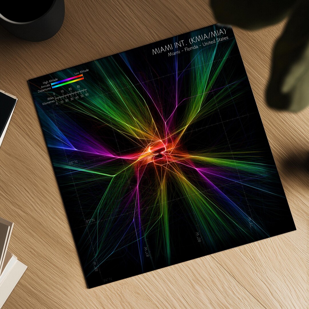 Miami International Detailed Airport Traffic Heatmap | KMIA Real ...