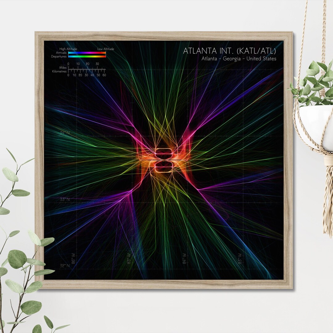 Hartsfield-jackson Atlanta Detailed Airport Traffic Heatmap | KATL Real ...