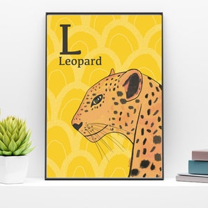 LEOPARD PRINT POSTER, Illustration Poster, Instant Download Art ...