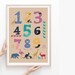 NUMBERS POSTER, Numbers and Animals Print , Download Print, Digital ...