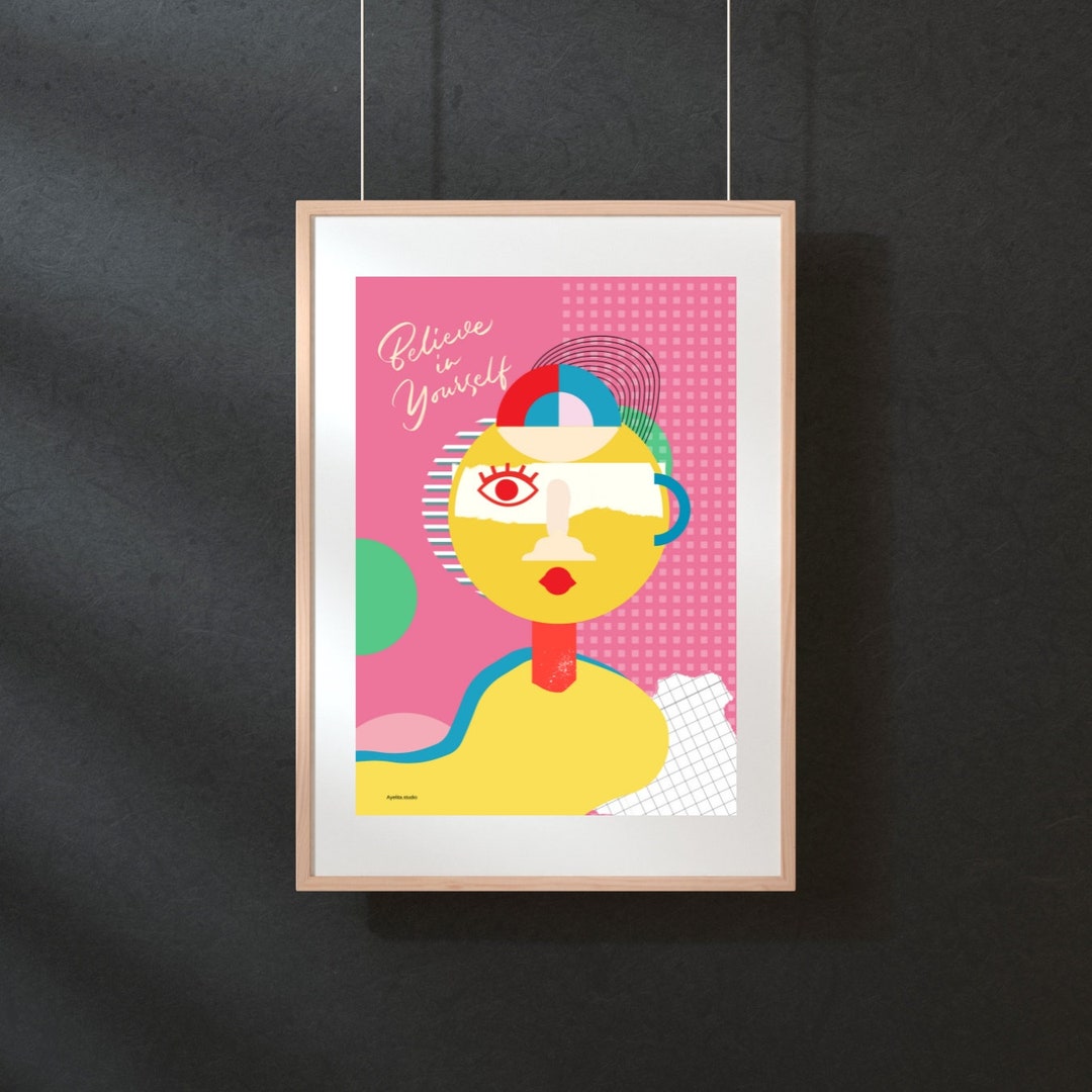 Funny Face Pdf Print, Printable Art, Home Decor Printable Art - Etsy