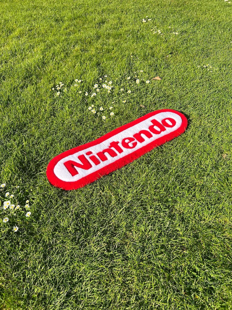 Nintendo Logo Hand-tufted Rug | Classic Gamer Room Decor - Etsy