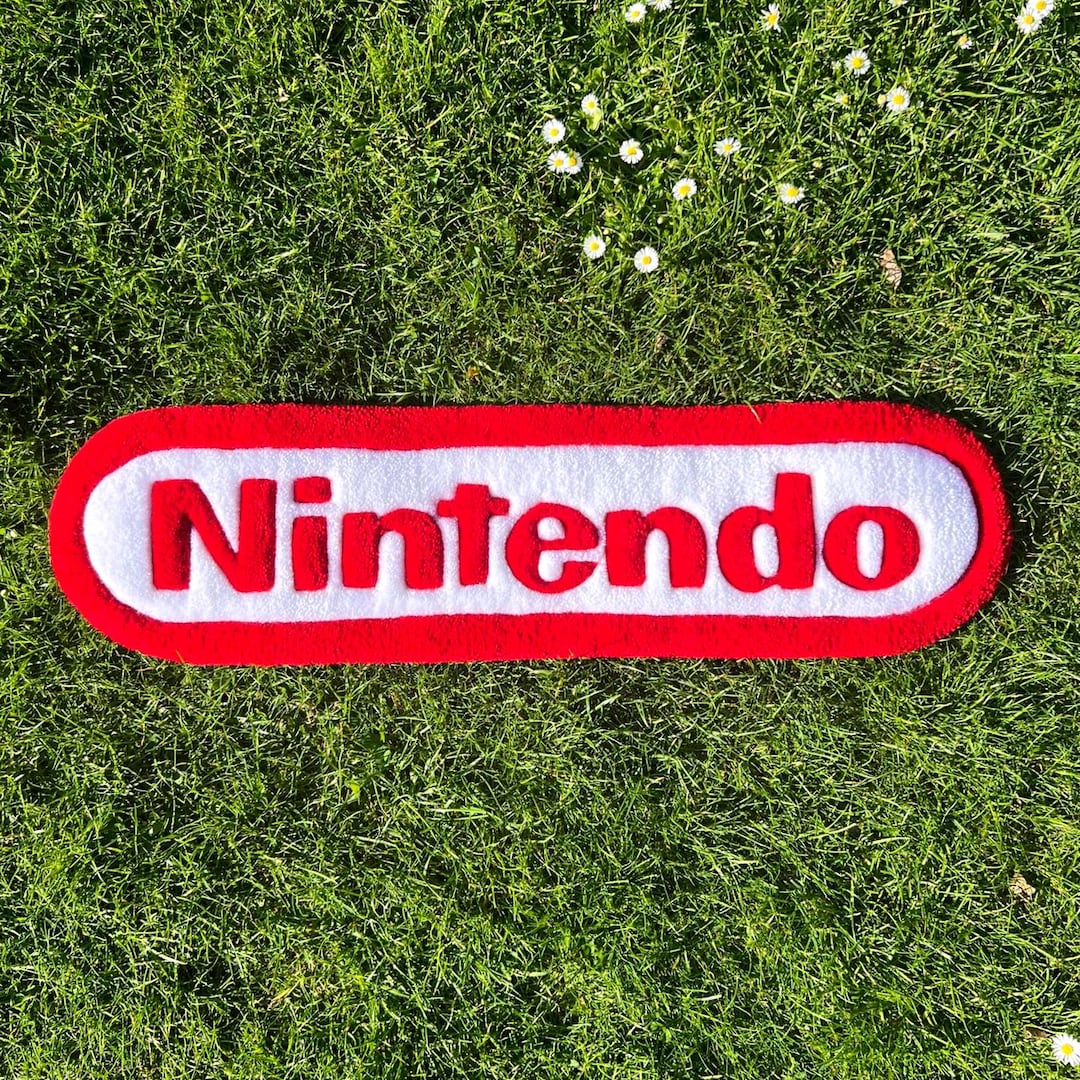 Nintendo Logo Hand-tufted Rug | Classic Gamer Room Decor - Etsy