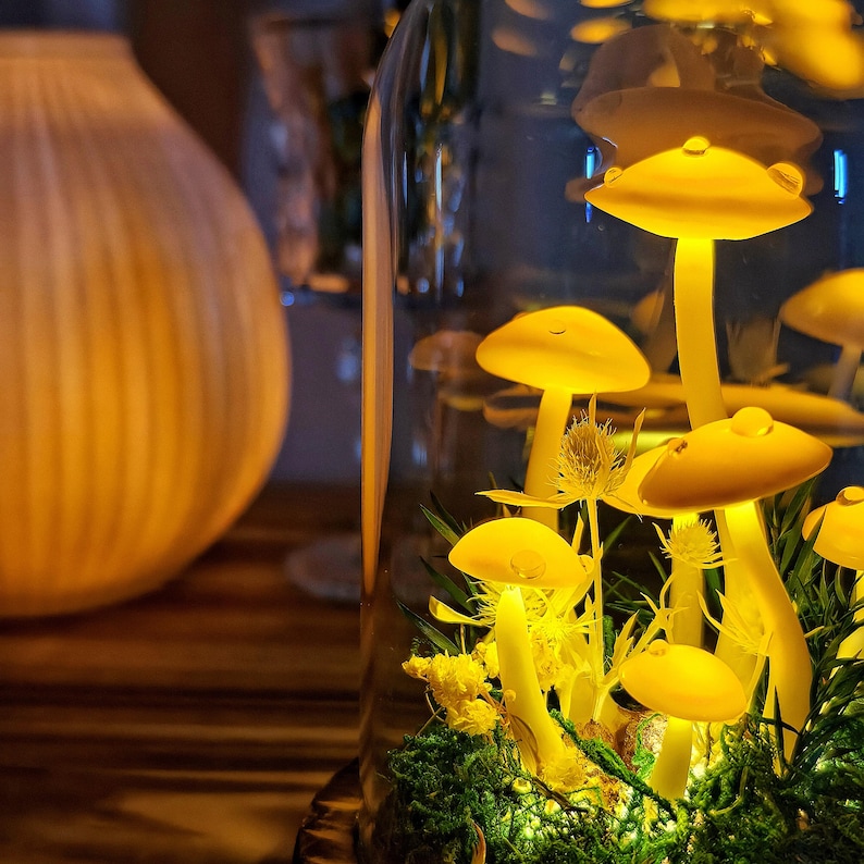 Handmade Mushroom Lamp | Whimsigoth Decor | Bedroom Decor |art Deco ...