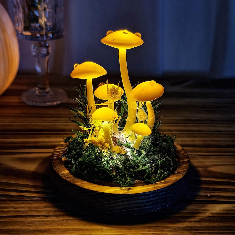 Handmade Mushroom Lamp | Whimsigoth Decor | Bedroom Decor |art Deco ...