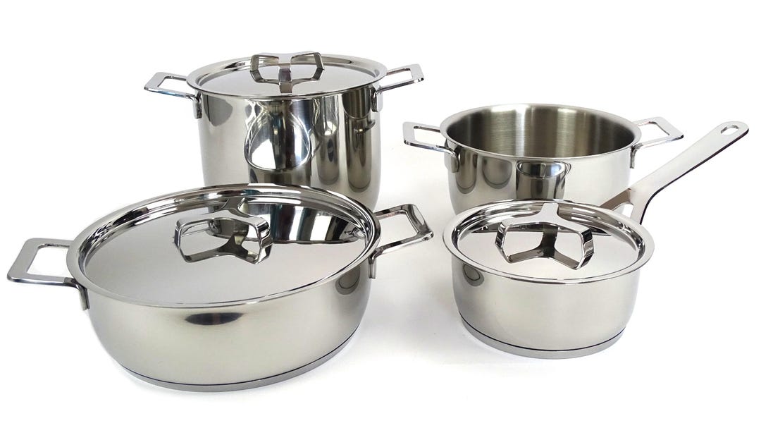 Jasper Morrison - Cooking Pot Set (4) - ''pots&pans'' - Handles in 18/ ...