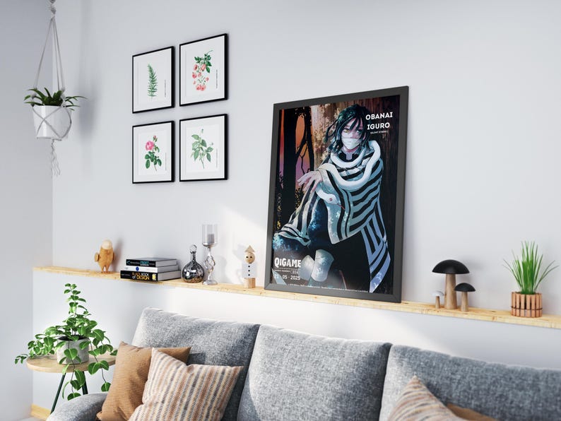 Obanai Iguro Poster,vintage Anime Print | Demon Slayer Wall Art | Bold ...