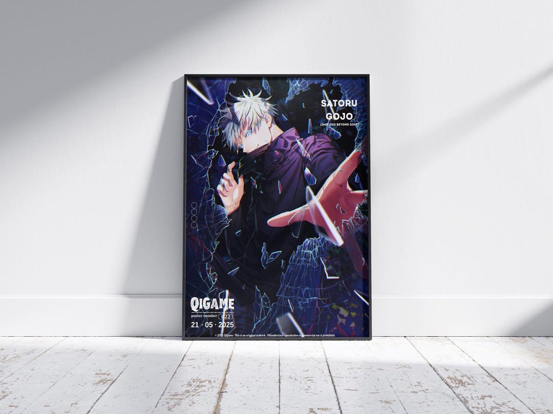 Jujutsu Kaisen Satoru Gojo Poster, Satoru Gojo Print, 1 Piece Set Manga ...