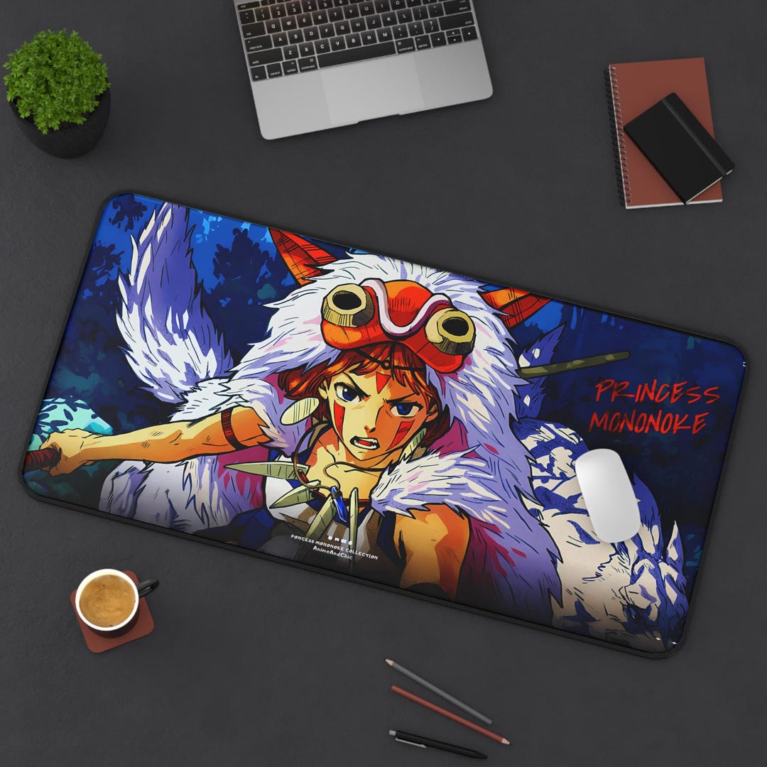 Princess Mononoke Mouse Pad | Studio Ghibli Desk Mat | Gift for Gamer ...