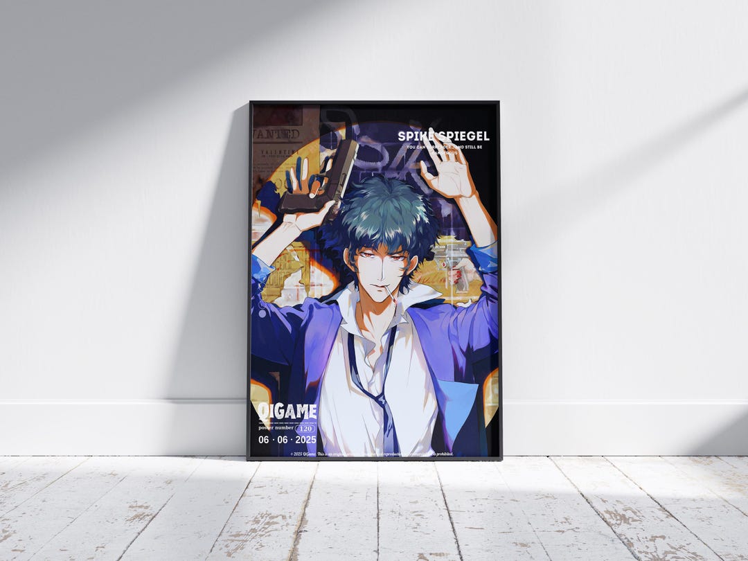 Spike Spiegel Poster, Cowboy Bebop Poster, Cowboy Bebop Print, Manga ...
