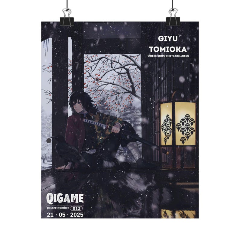 Giyu Tomioka Poster, Demon Slayer Poster, Anime Canvas Wall Art, Demon ...