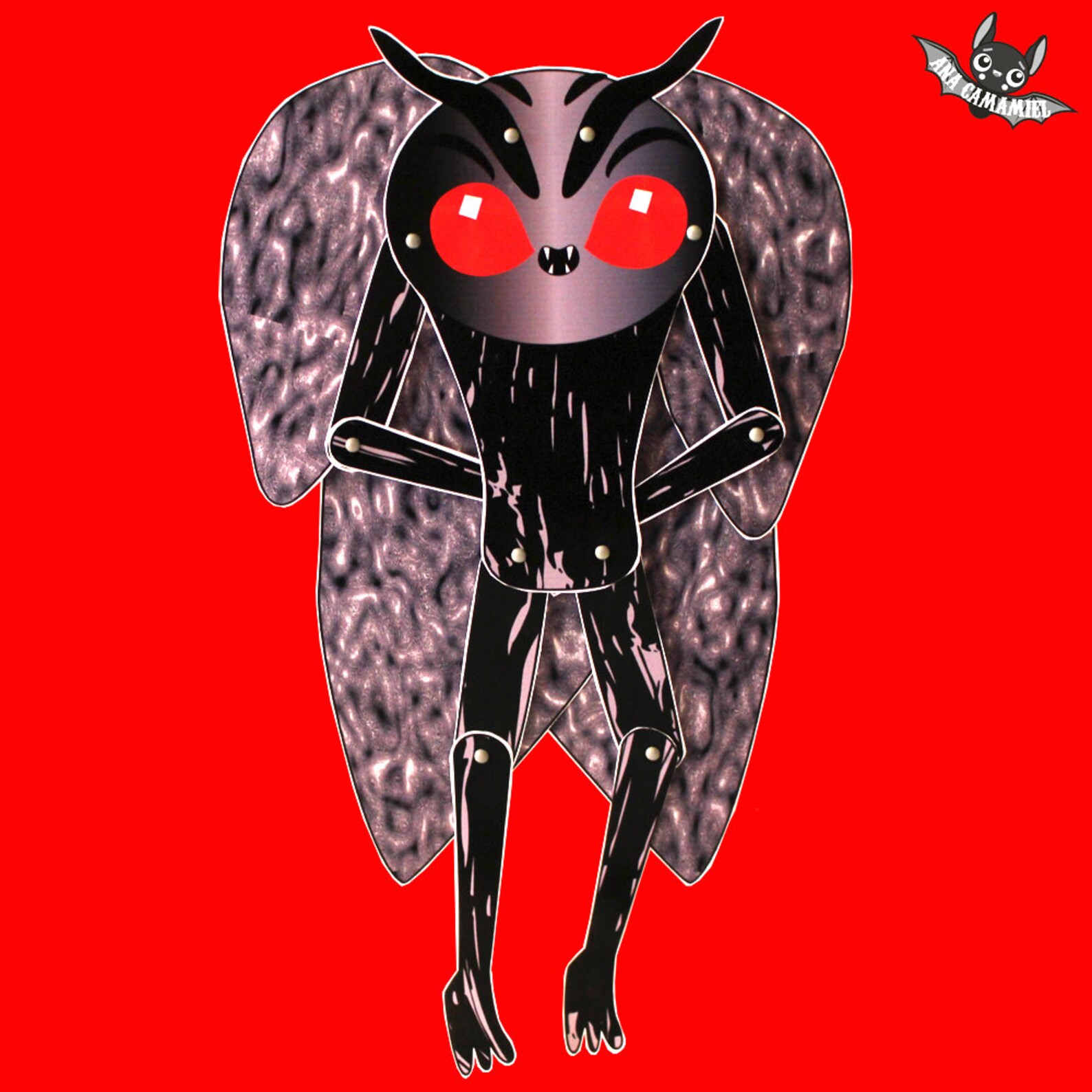 The Mothman Articulated Assembled Paper Doll Posable - Etsy