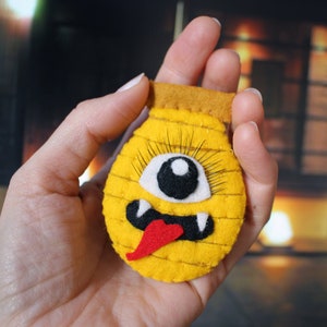 Chochin Obake Yokai Lantern Handmade Felt Brooch Accessory - Etsy