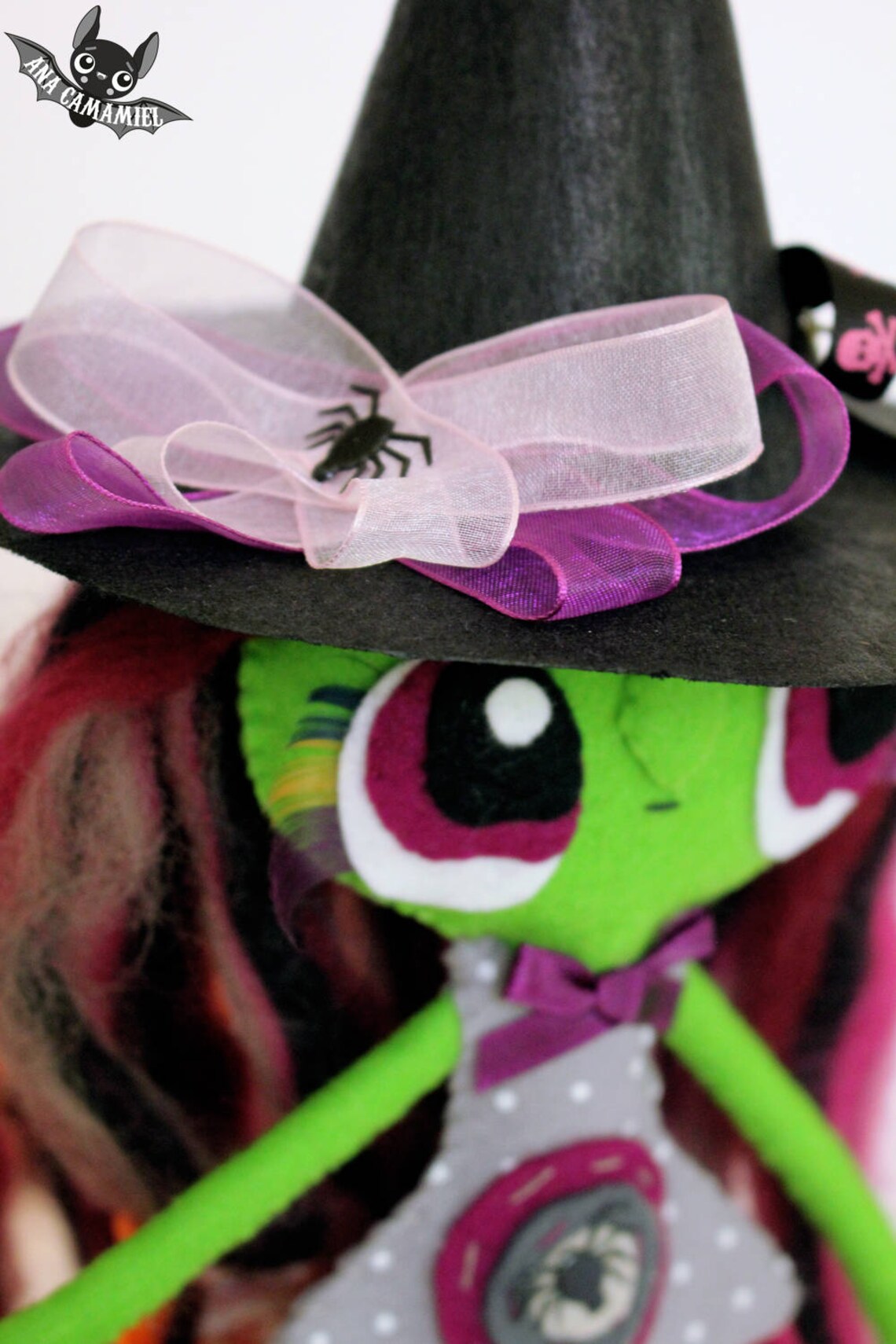 Witch Halloween Felt Doll Esmeralda | Etsy