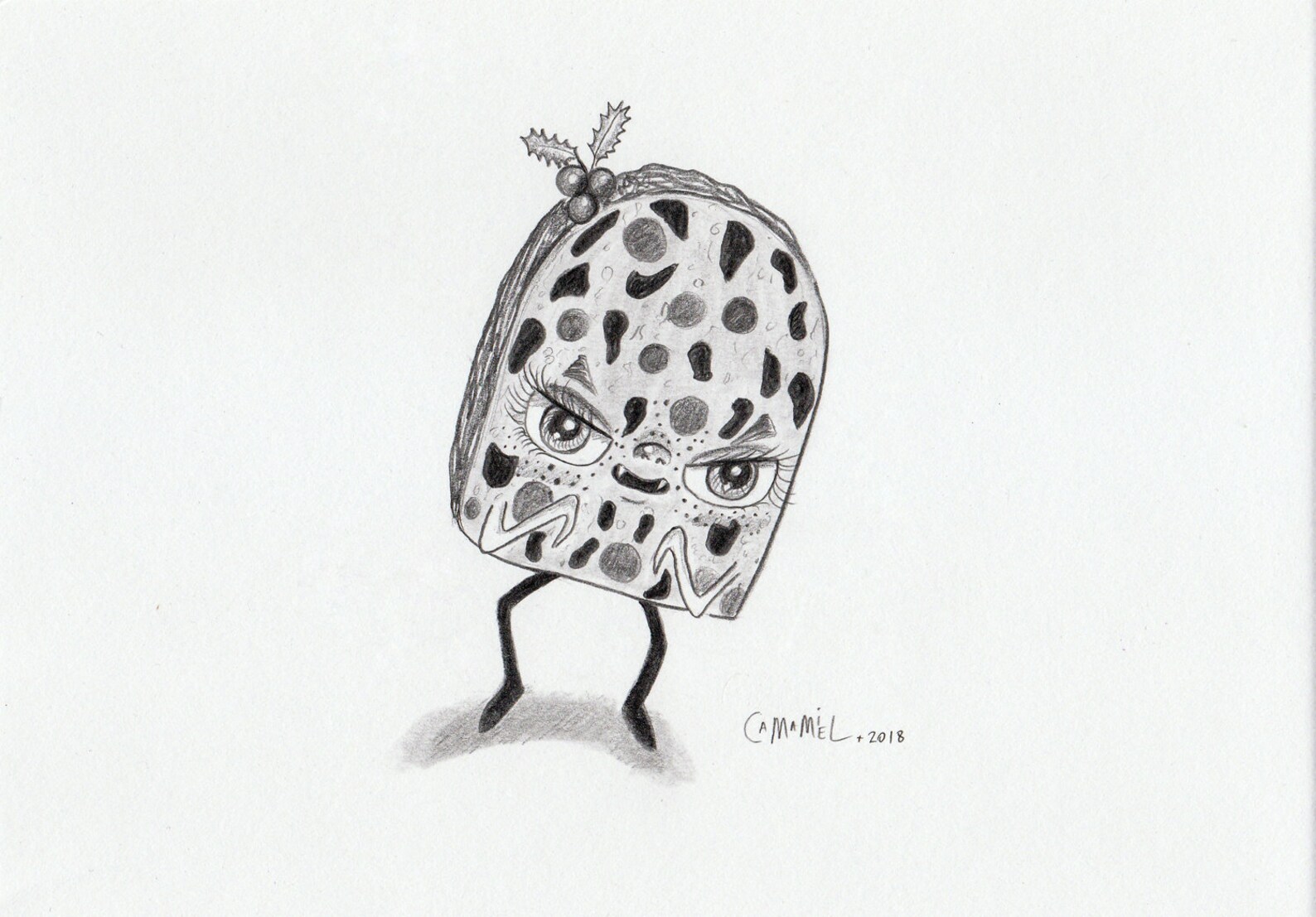 1 Original Pencil Drawing A4 A5 Creepmas Spooky Cute Christmas - Etsy