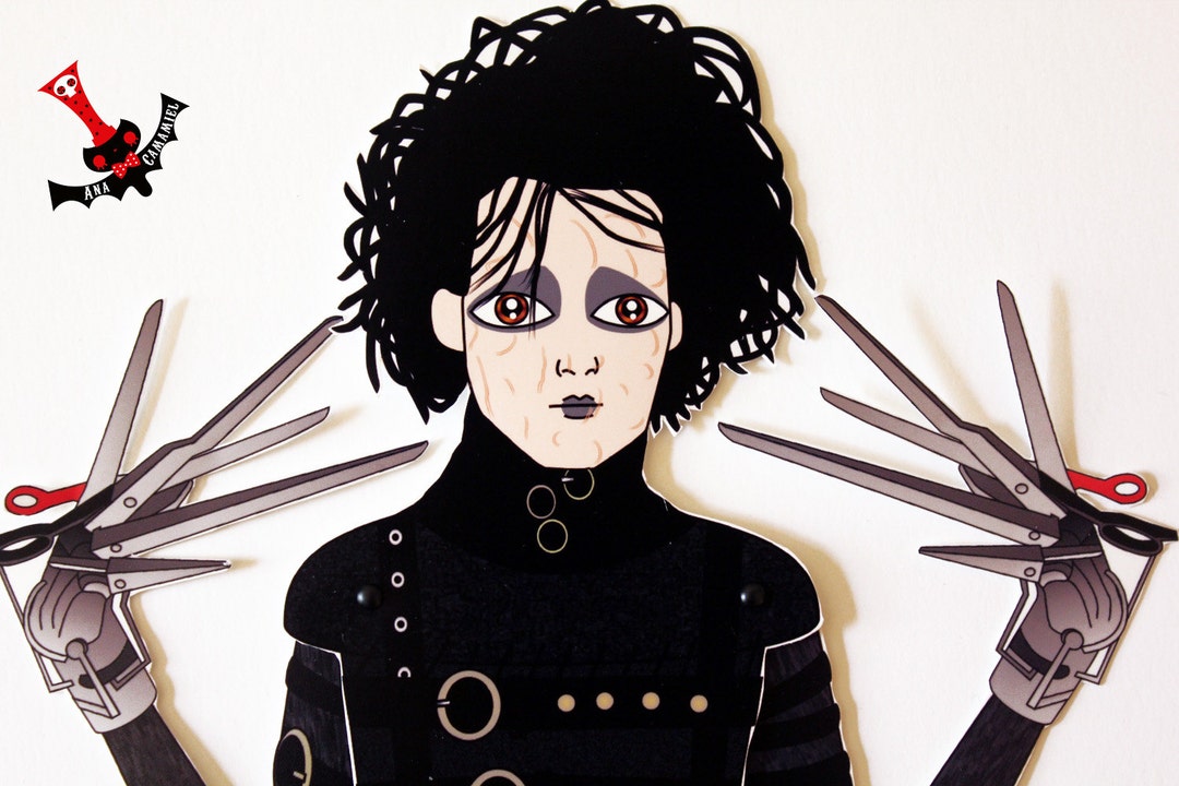 Edward Scissorhands Articulated Paper Doll Assembled - Etsy