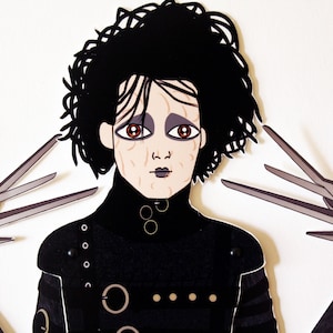 Edward Scissorhands Articulated Paper Doll Assembled - Etsy