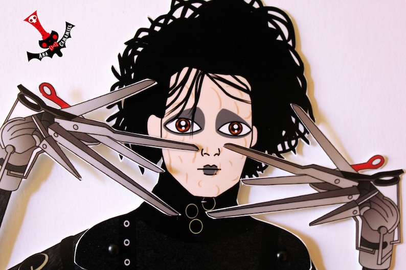 Edward Scissorhands Articulated Paper Doll Assembled - Etsy