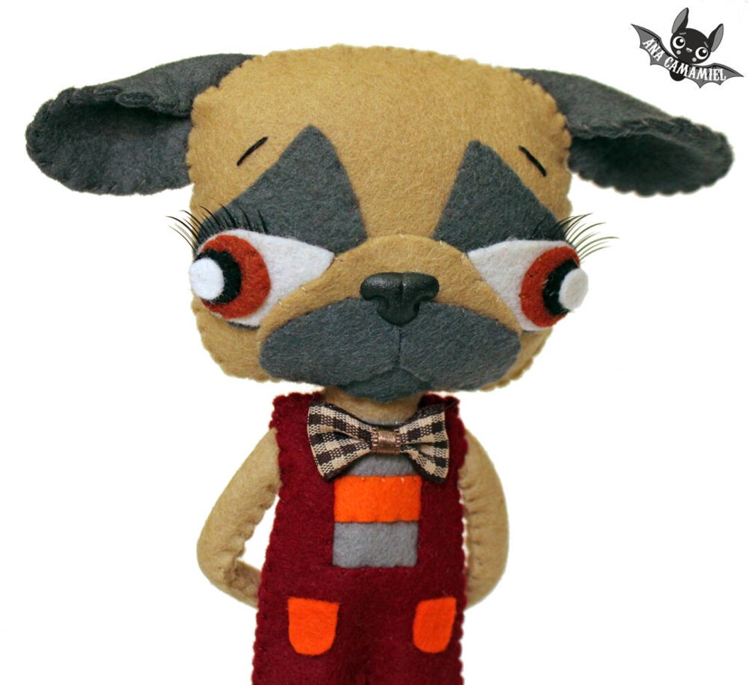 Handmade Ooak Felt Art Doll Pug Carlin Dog PUGTERSON - Etsy