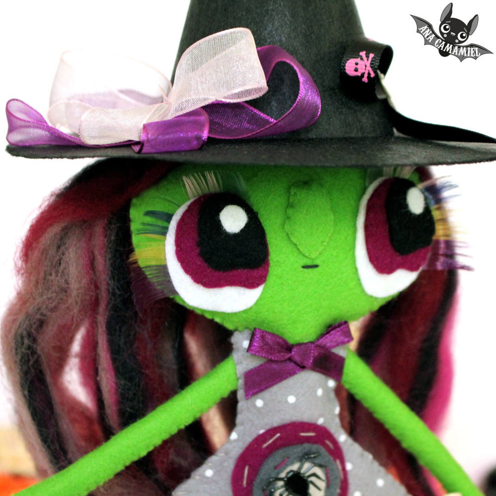 Witch Halloween Felt Doll Esmeralda | Etsy