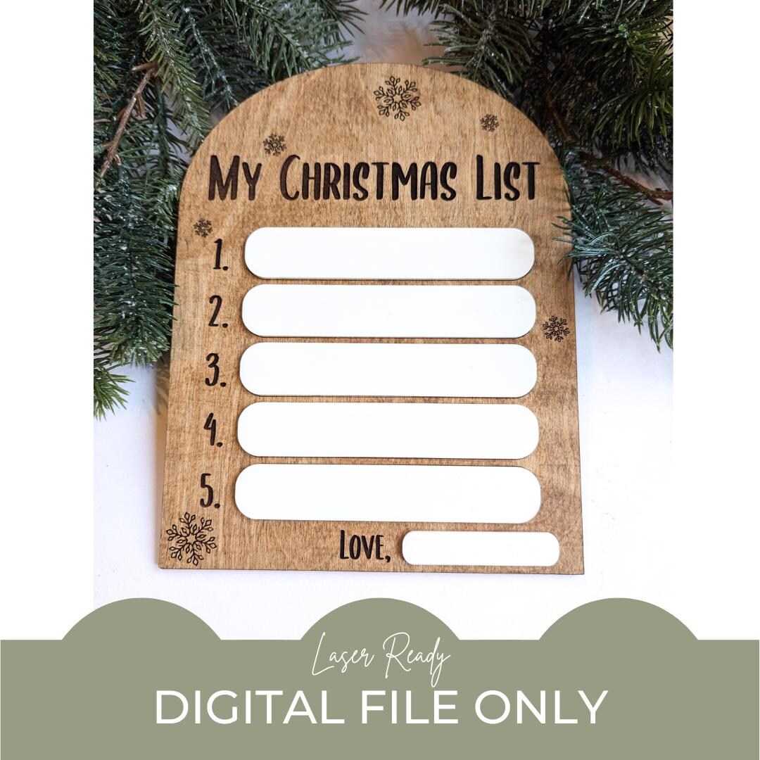 Christmas List Svg, Santa List Svg, Christmas Wishlist Svg, Dear Santa ...
