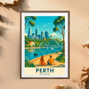Perth Poster - Australia Wall Art Travel Print, Perth Wall Art ...