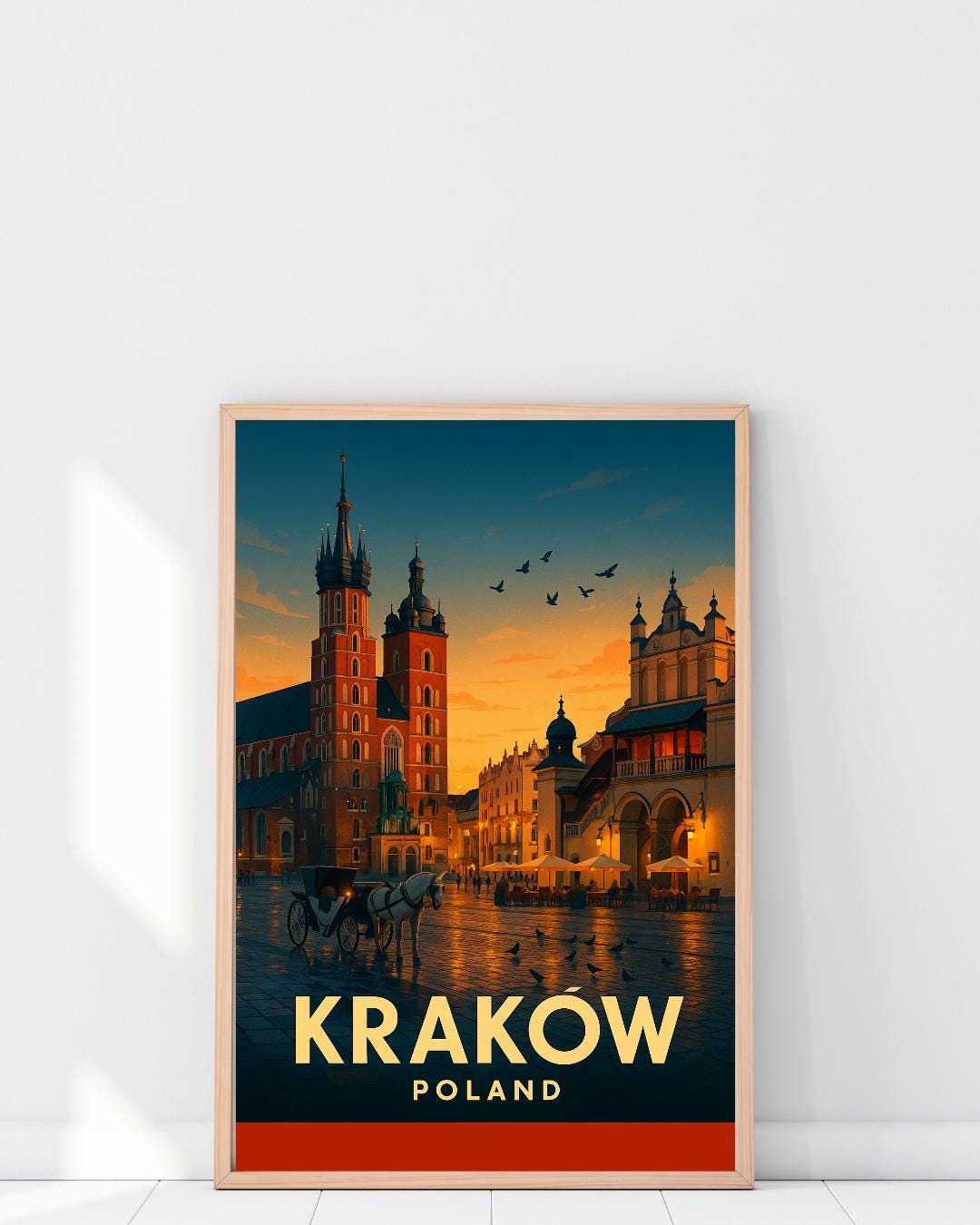 Krakow Poster, Poland Wall Art, Krakow Wall Art, Krakow Poster, Poland ...