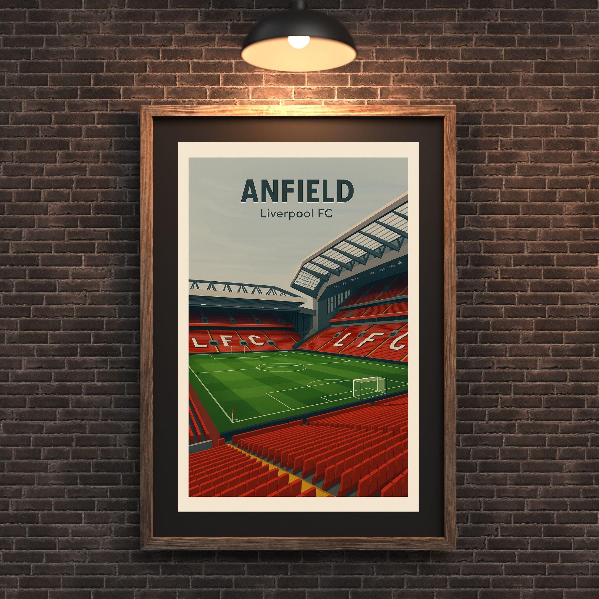 Liverpool FC Anfield Poster Wall Art, Football Premier League Print ...