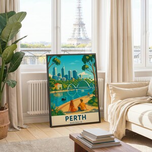 Perth Poster - Australia Wall Art Travel Print, Perth Wall Art ...