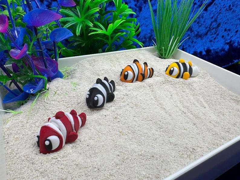 Colourful 3D Printed Fish | Articulated Ocean Toys | Purchase as ...