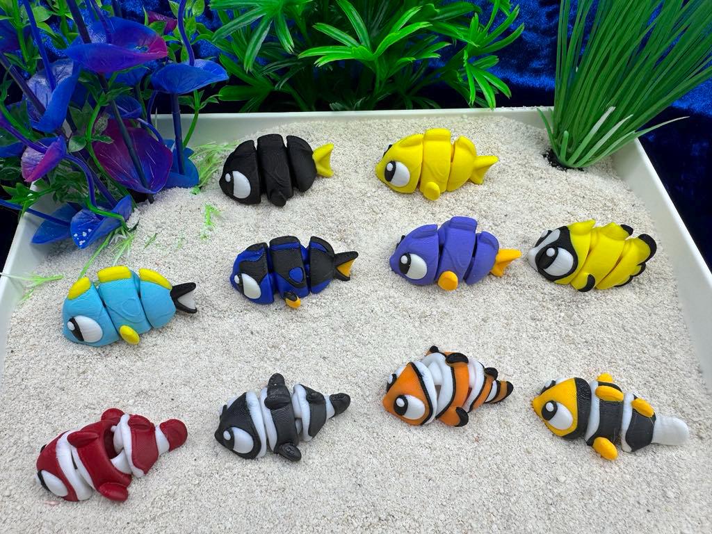 Colourful 3D Printed Fish | Articulated Ocean Toys | Purchase as ...